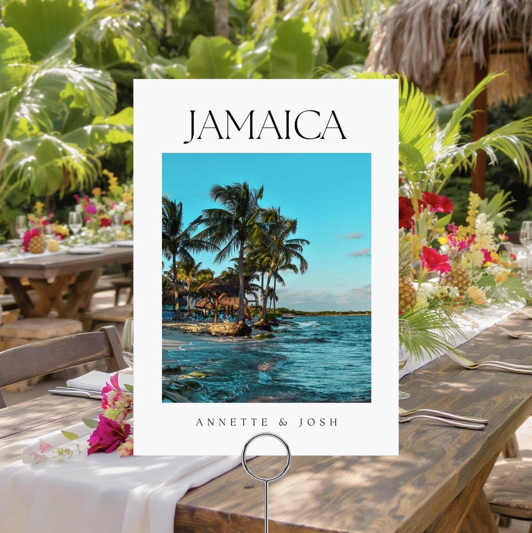 Travel Wedding Table Numbers, Destination Wedding Table Numbers ...