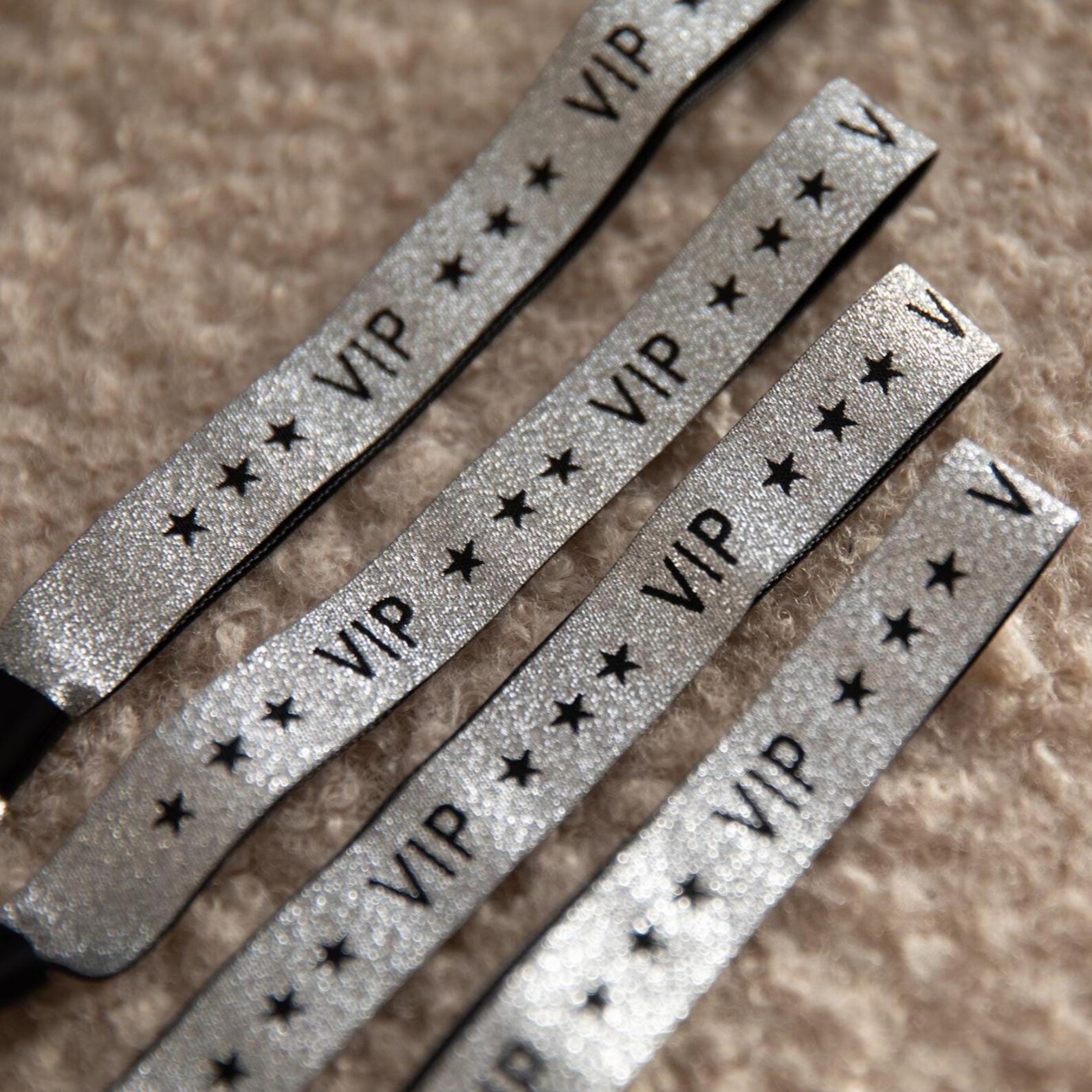 VIP Wristband Glitter Gold Silver, Festival Bracelet, Party Wristband ...