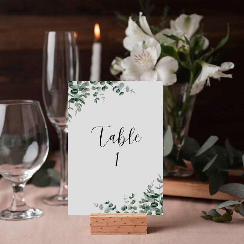 Table Number Cards - Etsy