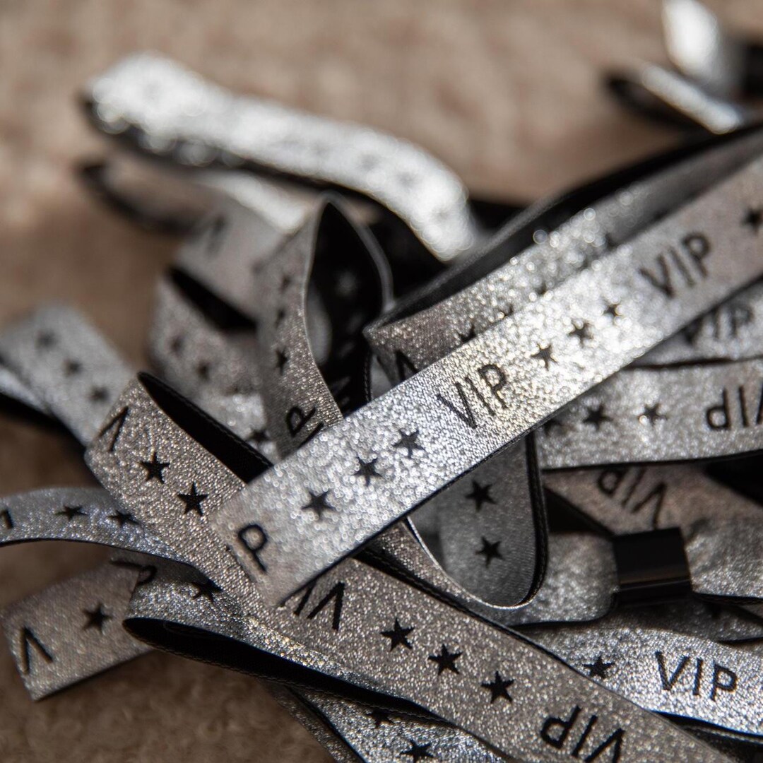 VIP Wristband Glitter Gold Silver, Festival Bracelet, Party Wristband ...