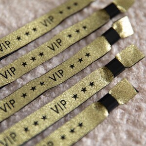 VIP Wristband Glitter Gold Silver, Festival Bracelet, Party Wristband ...