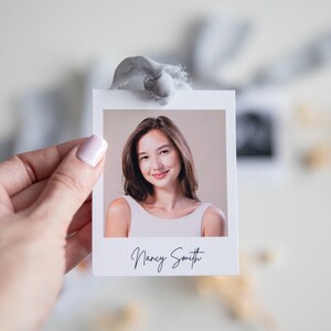 Photo Place Card With Ribbon, Party Place Cards, Wedding Table Place ...