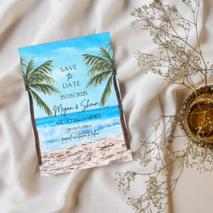 Tropical Save the Date Card, Destination Wedding Save the Date, Wedding ...