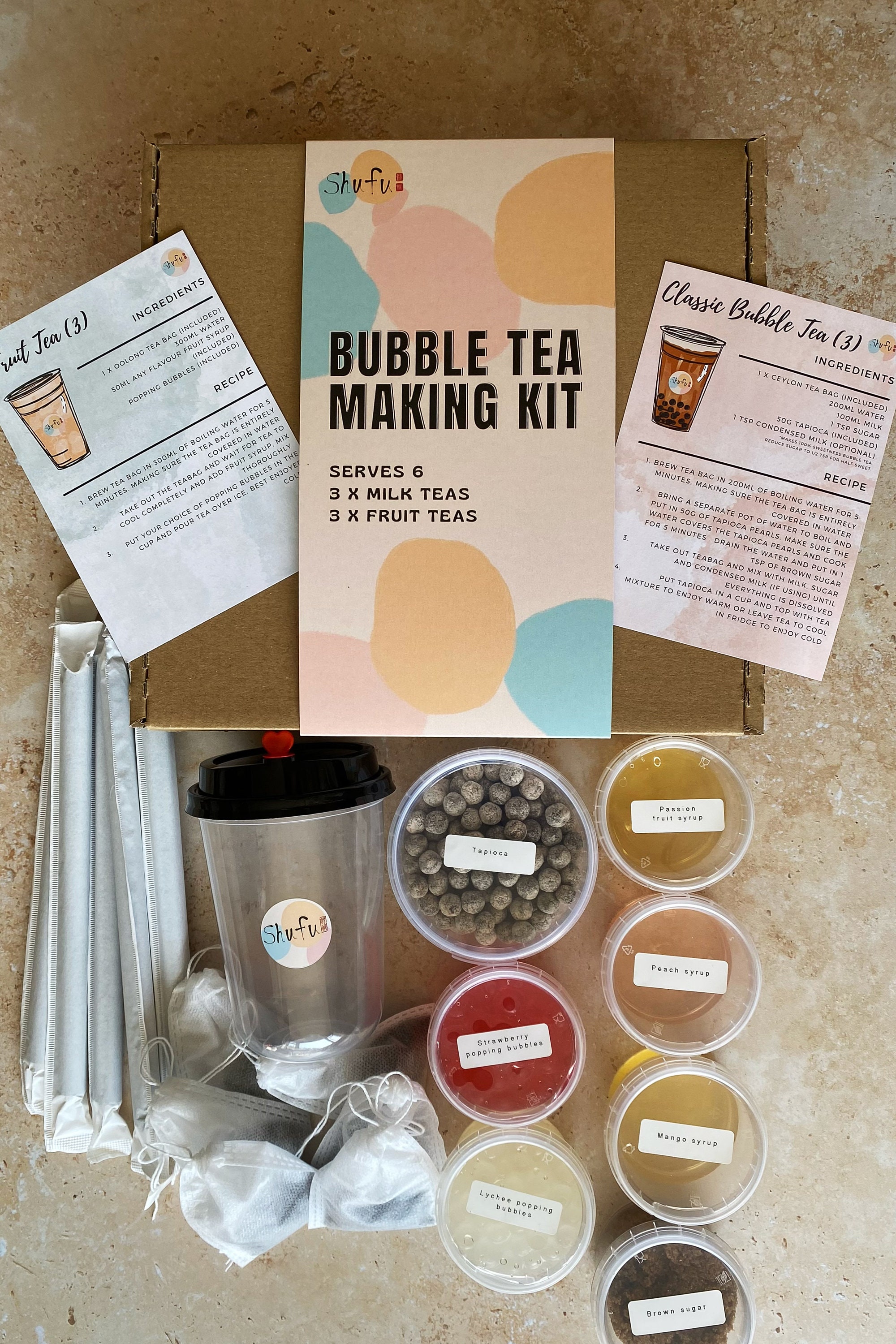 Milk and Fruit Bubble Tea Starter Kit, Gift Kit - Etsy UK