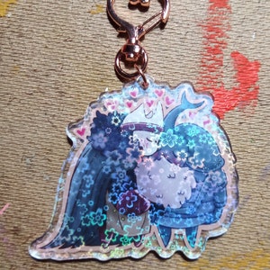 Llavero holográfico de Hollow Knight Nailsmith y Sheo - Etsy México