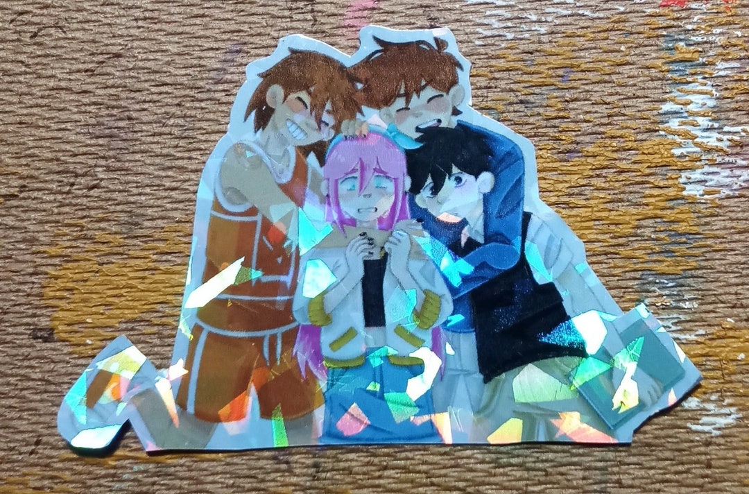 Omori Group Hug Holographic Sticker - Etsy