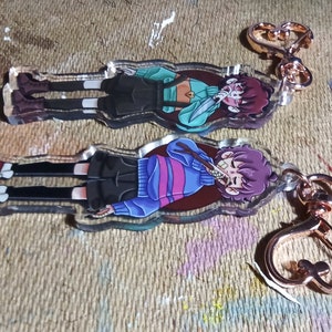 Double Sided Chara and Frisk Keychain - Etsy