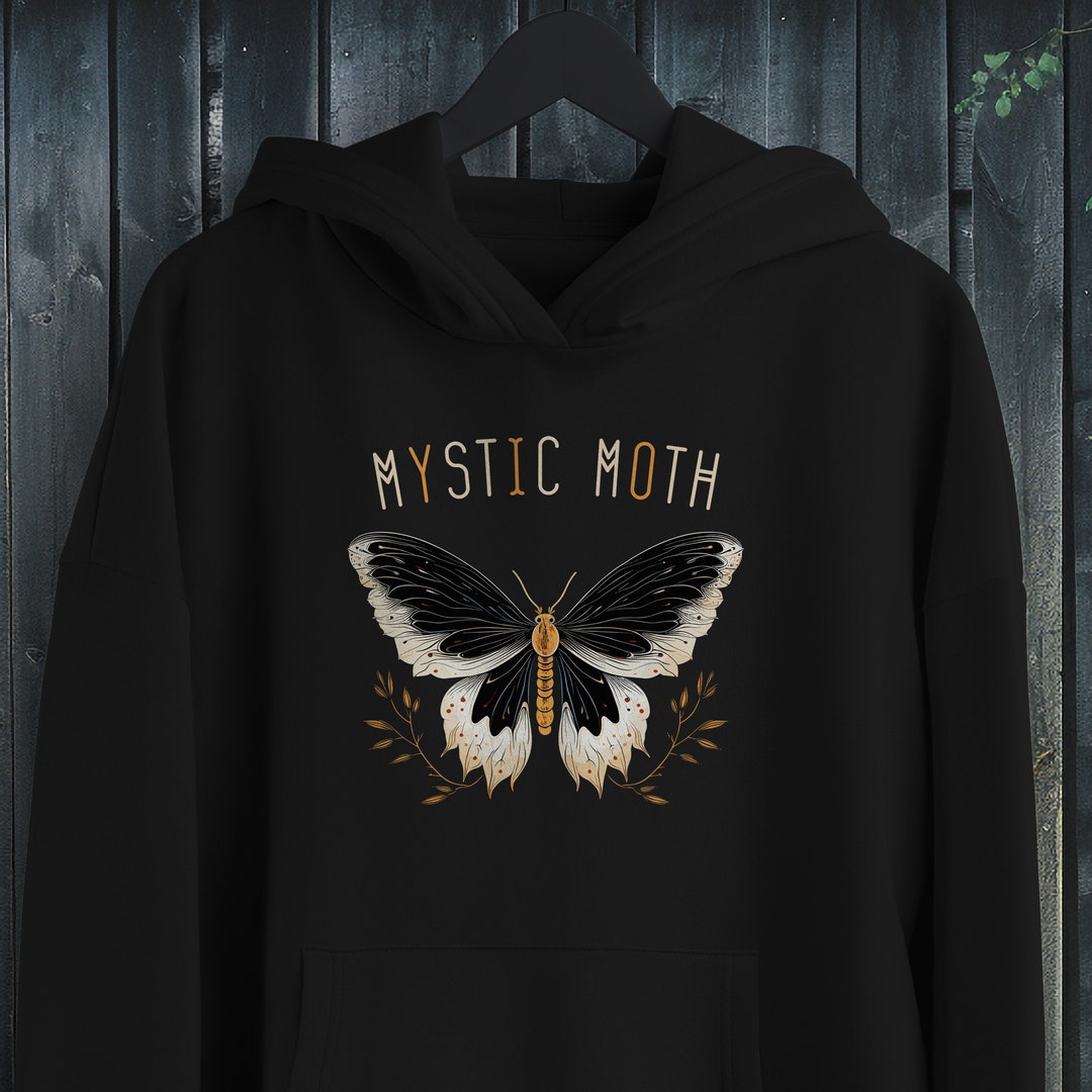 Moth With Raven Feather Wings Mystic Moth Gothic Styled Unisex Cotton ...
