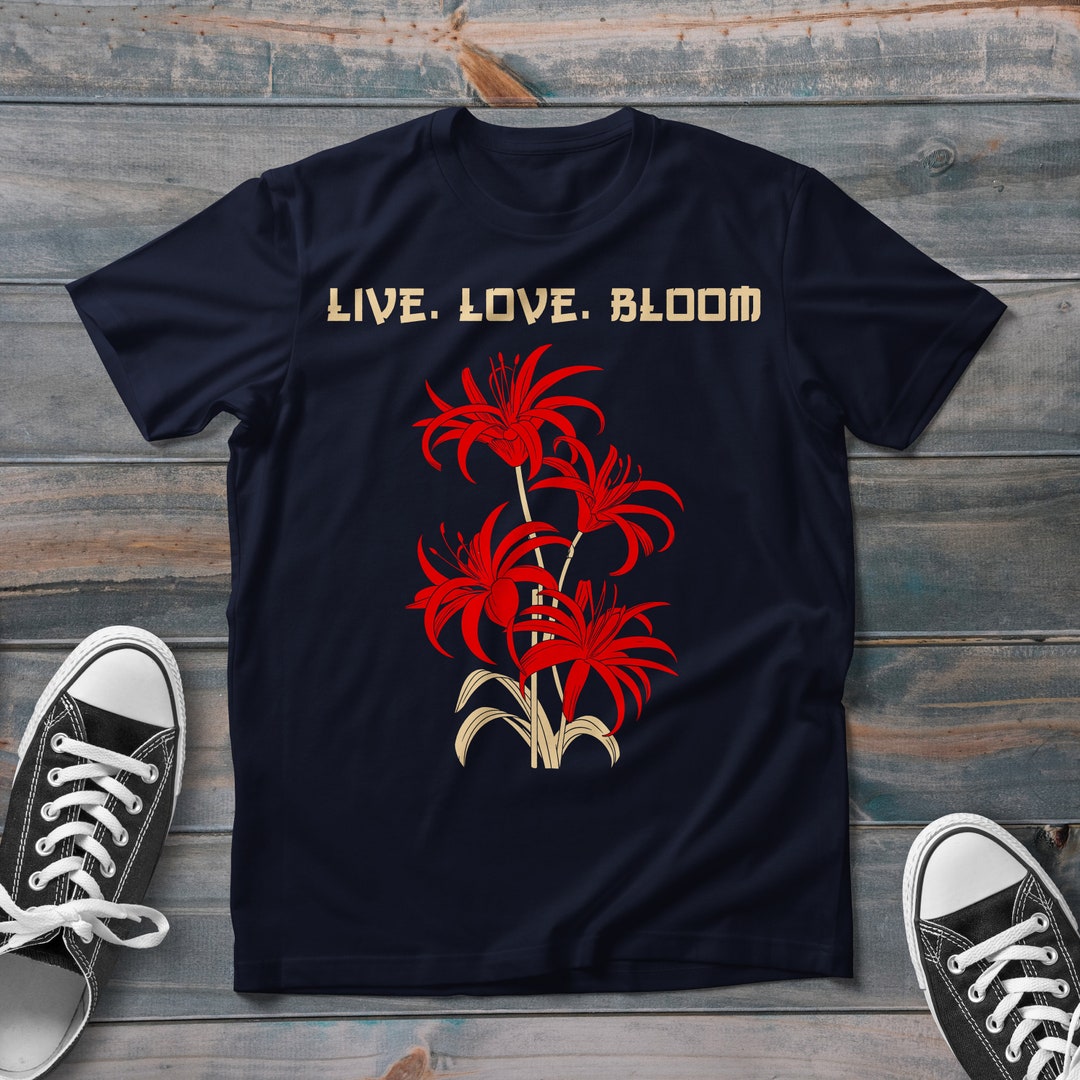 Red Spider Lily T-shirt, Equinox Flower Shirt, Ukiyo-e Live Love Bloom ...