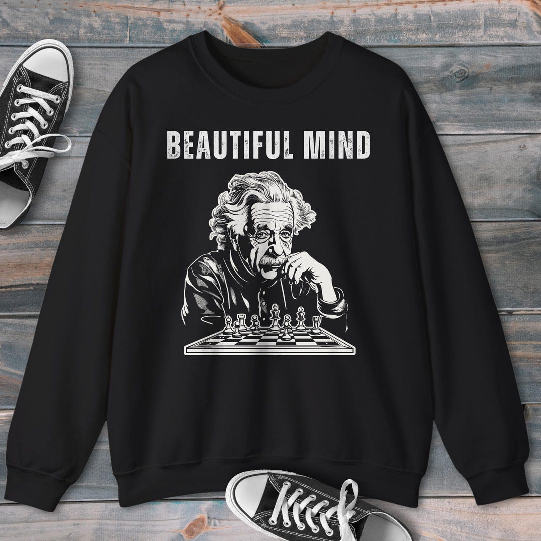Einstein Sweatshirt, Einstein Hoodie, Albert Einstein Plays Chess ...