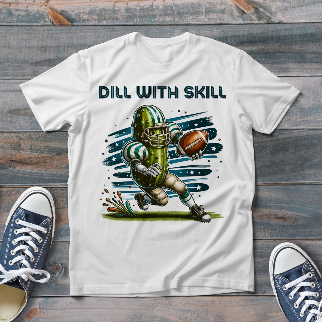 Pickle Playing Football Dill With Skill Unisex T-shirt, Vintage Vibe ...