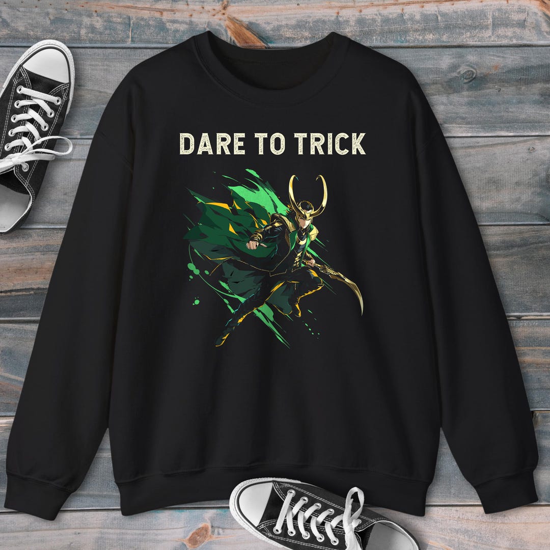 Loki Sweatshirt, Loki Hoodie, Loki in Action Dare to Trick, Vintage ...