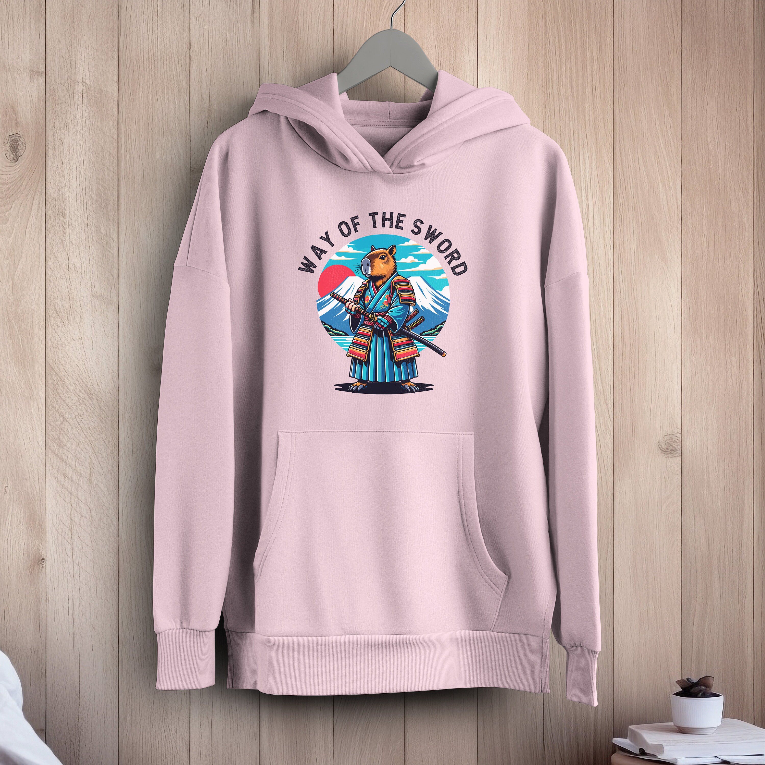 Capybara Samurai & Mount Fuji Way of the Sword Unisex Hoodie, Funny ...