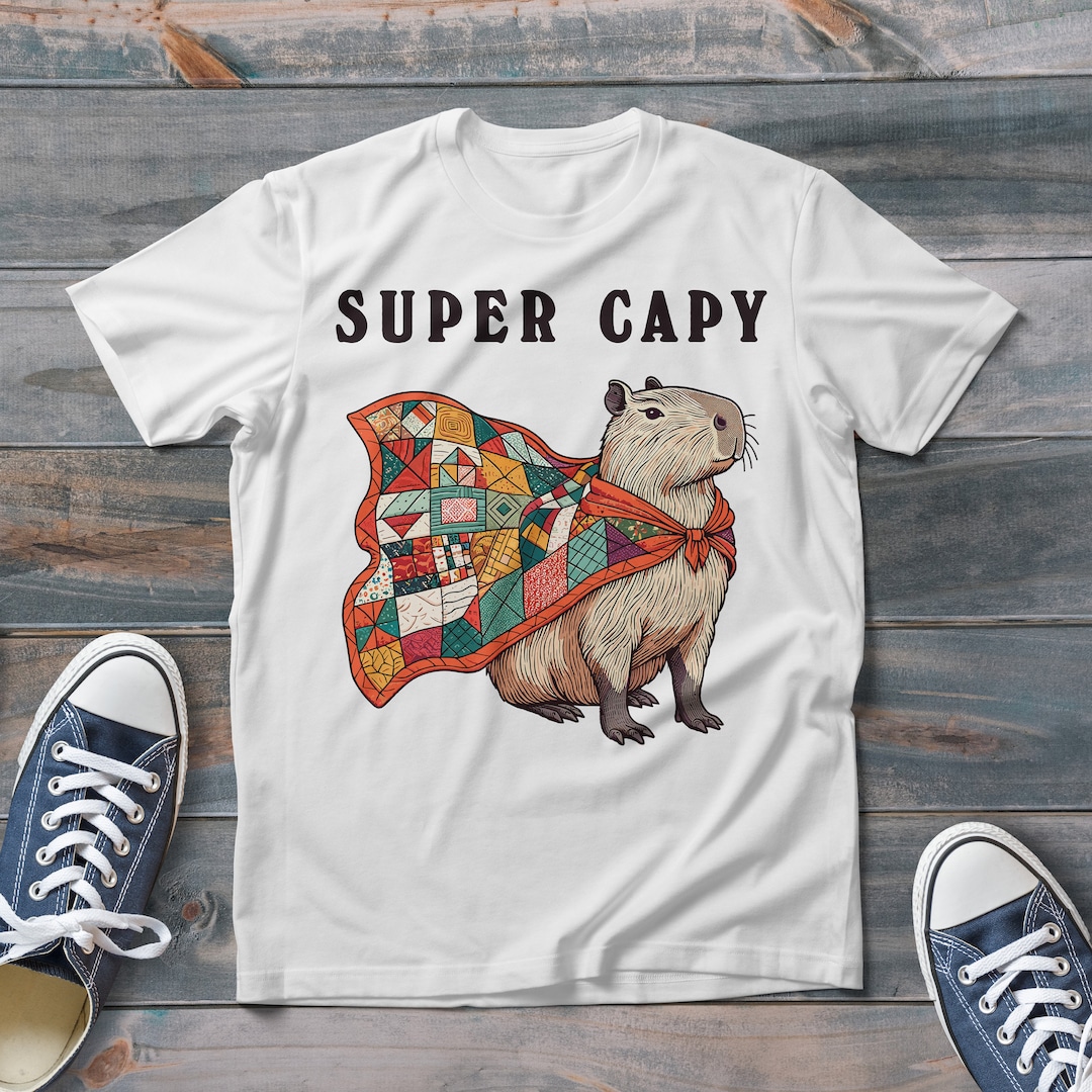 Capybara Super Hero in A Quilt Cape Super Capy Unisex T-shirt, Funny ...
