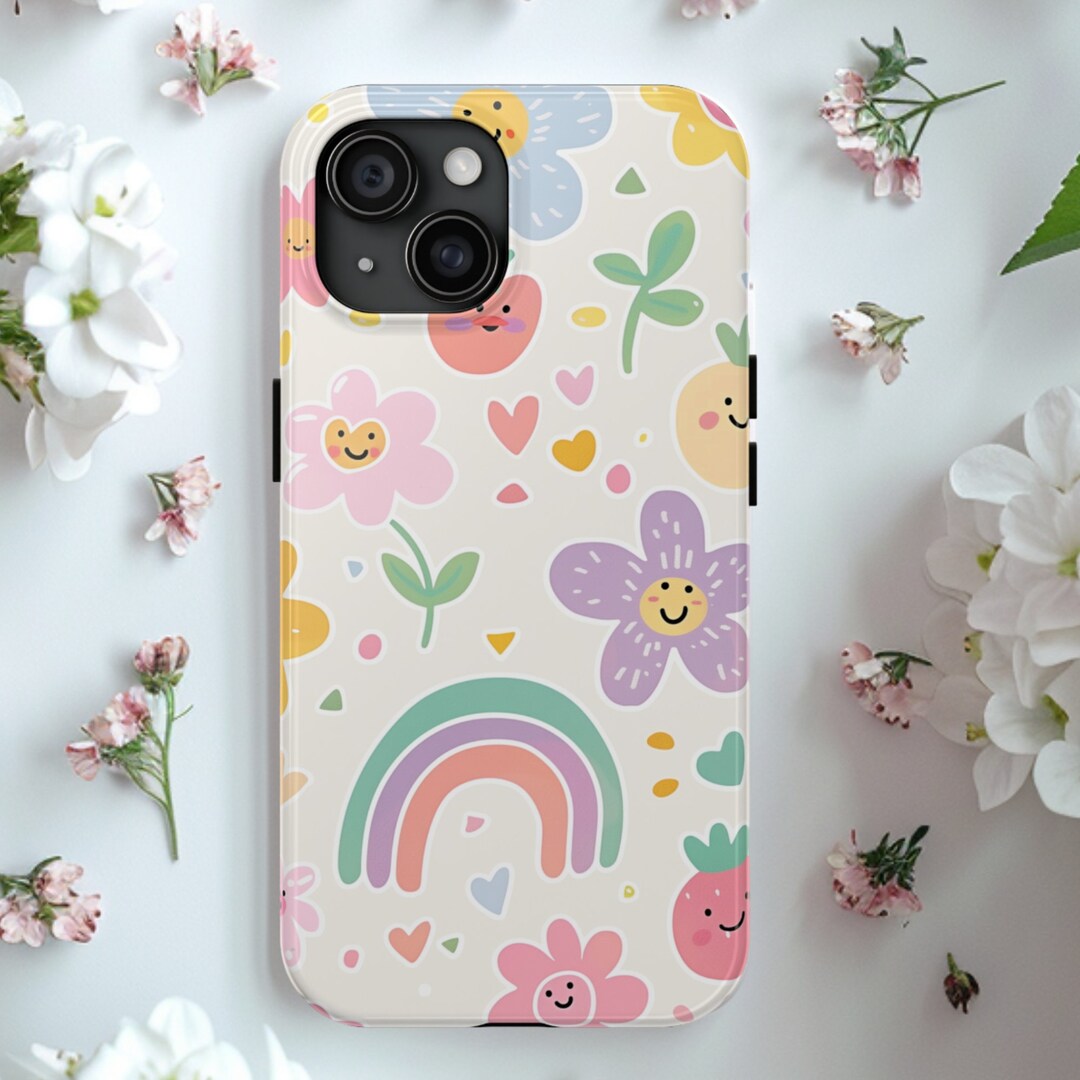 Cute Rainbow Phone Case, Kawaii Cute Phone Case, Girly Phone Case, Cute ...
