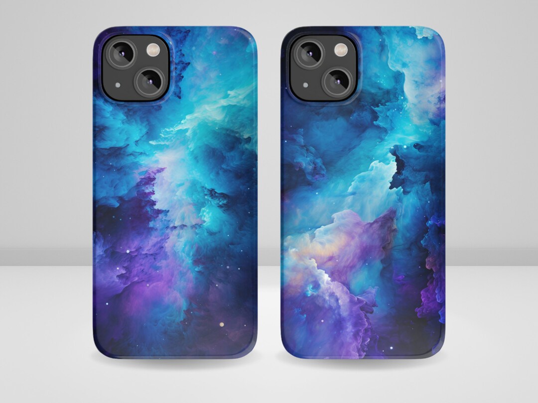 Purple and Blue Universe Phone Case, Abstract Phone Case Fit for iPhone ...
