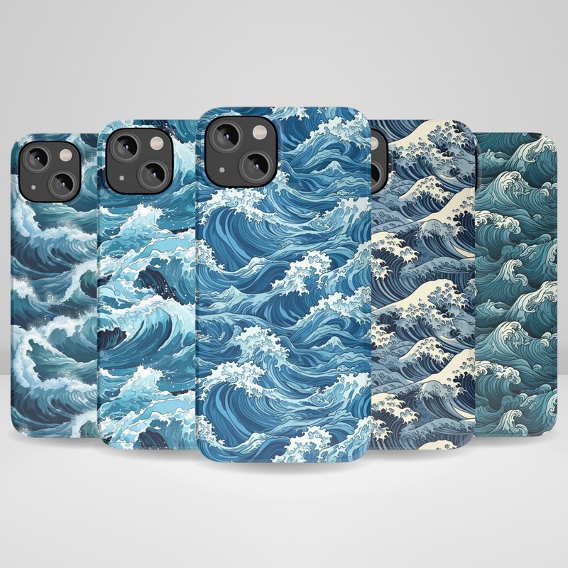 Blue Wave Phone Case - Etsy