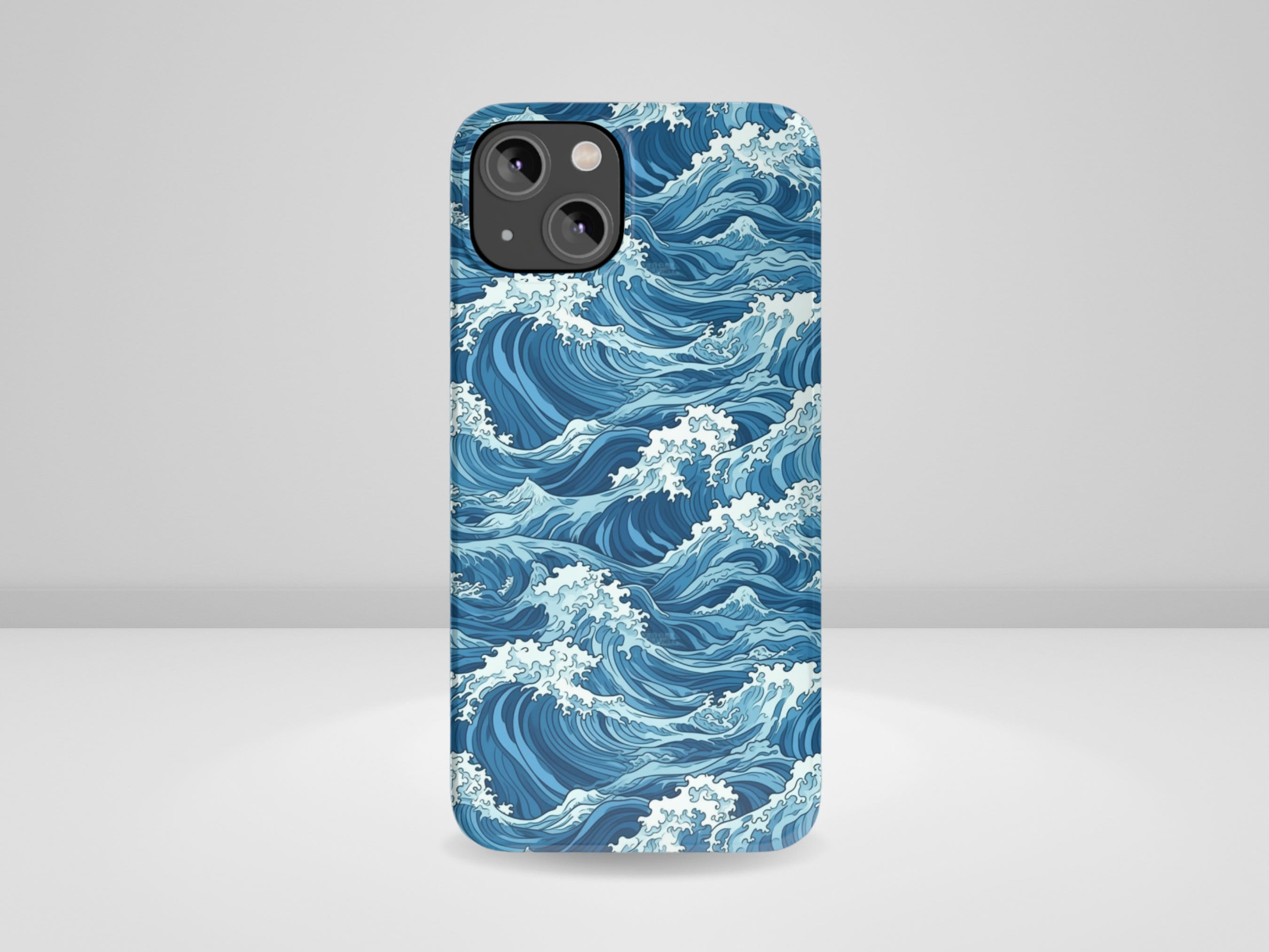 Blue Ocean Phone Case, Great Wave iPhone Cases Fit for iPhone 15 ...