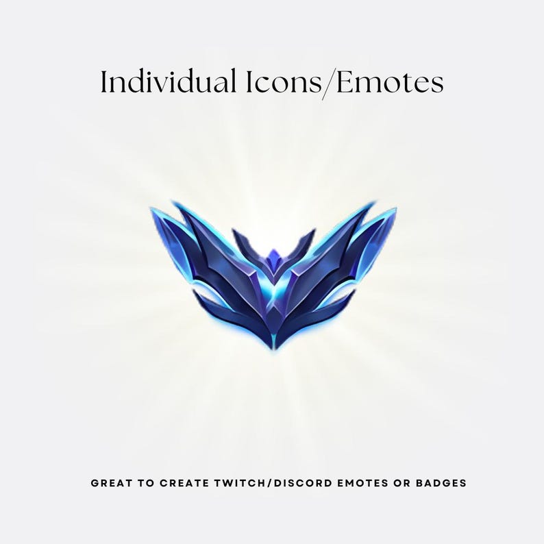 League of Legends Rank Twitch Badges as PNG to Create Emotes on Servers ...