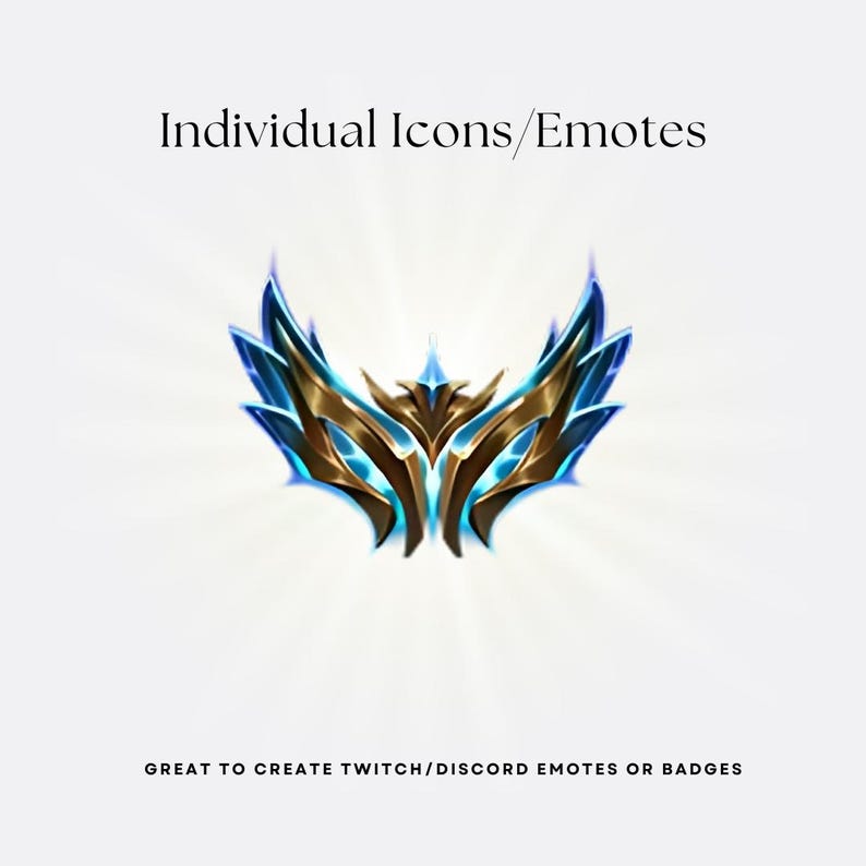 League of Legends Rank Twitch Badges as PNG to Create Emotes on Servers ...