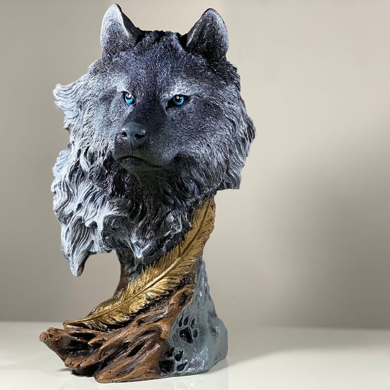 Wolf Sculpture - Etsy