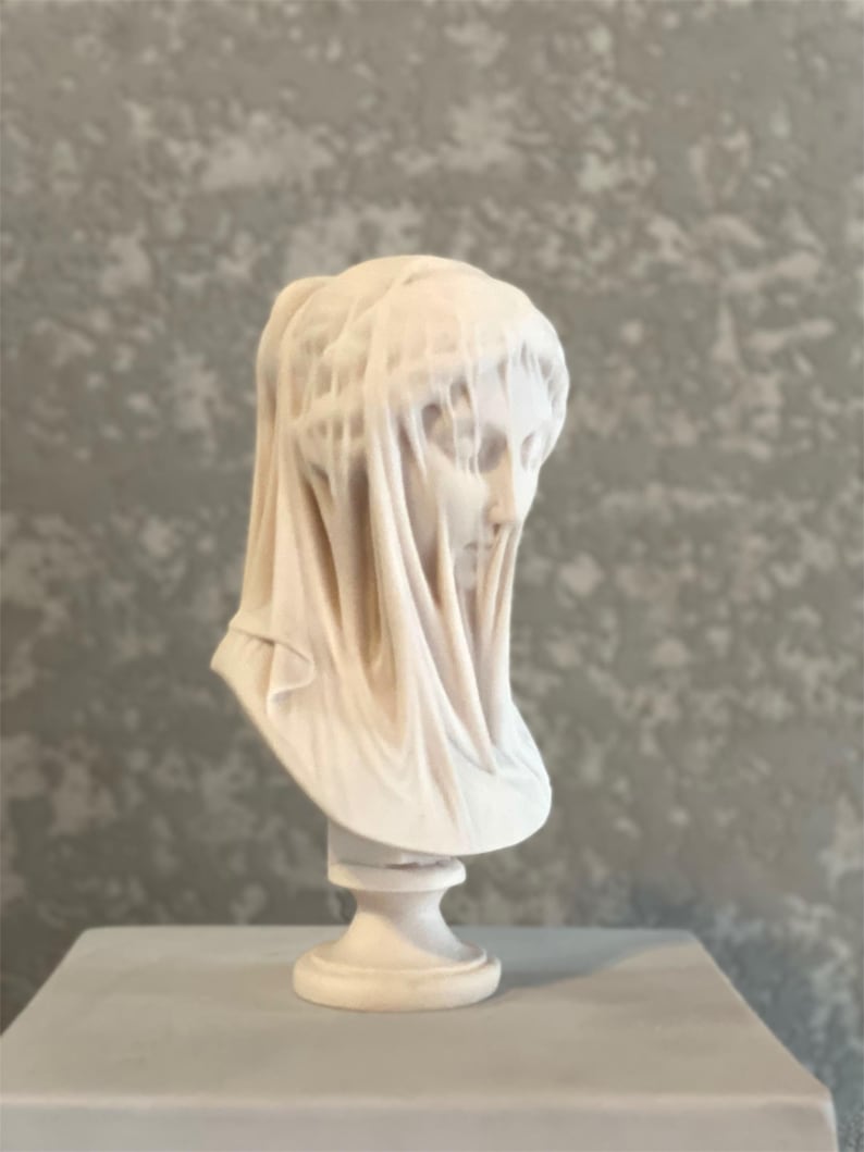 Veiled Lady Statue, Veiled Virgin Statue, Handmade Sculptures, Veiled ...