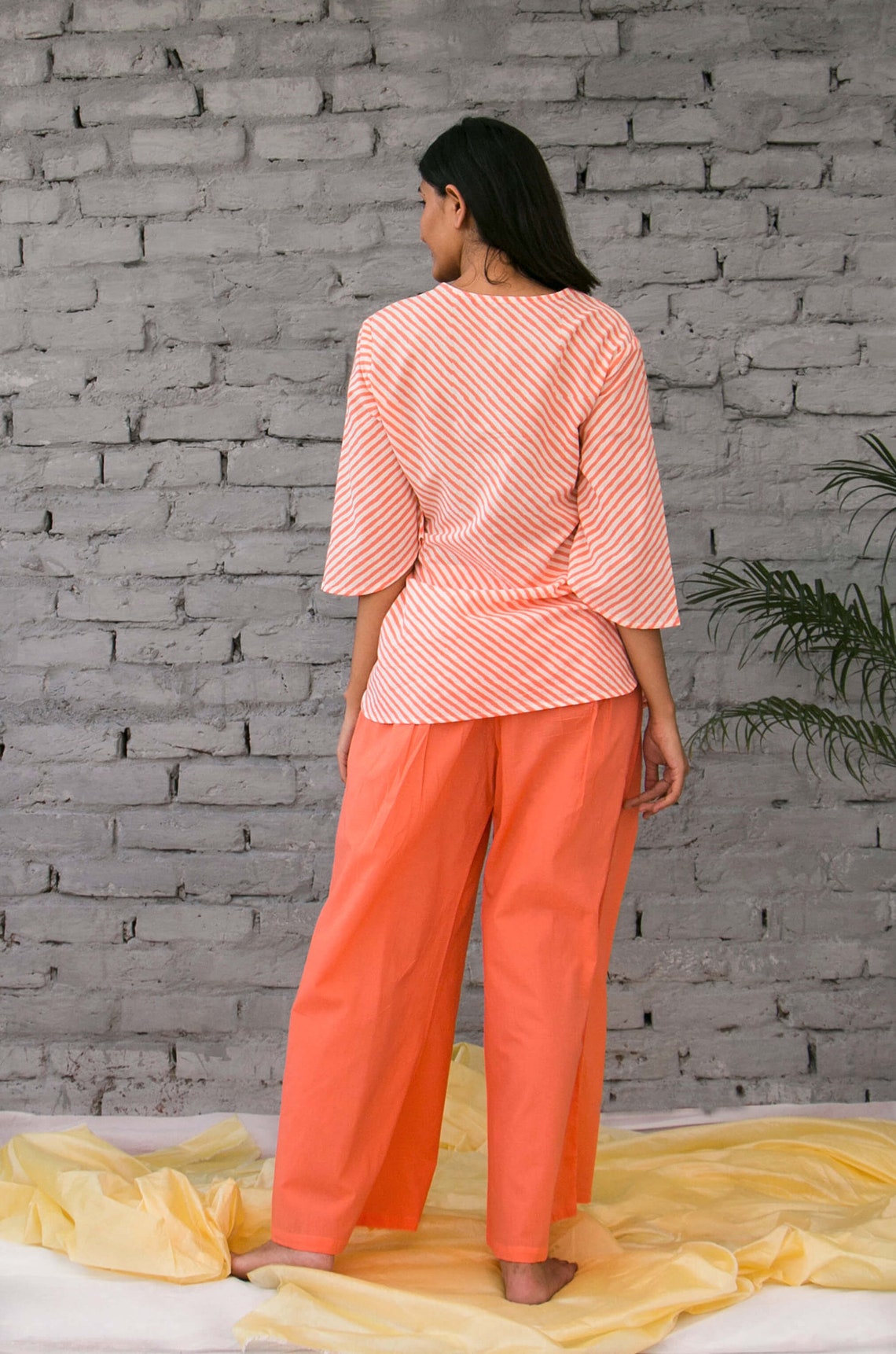 Floral Night Suit, Indian Cotton Pyjamas Set,pure Cotton Fabric, Light ...
