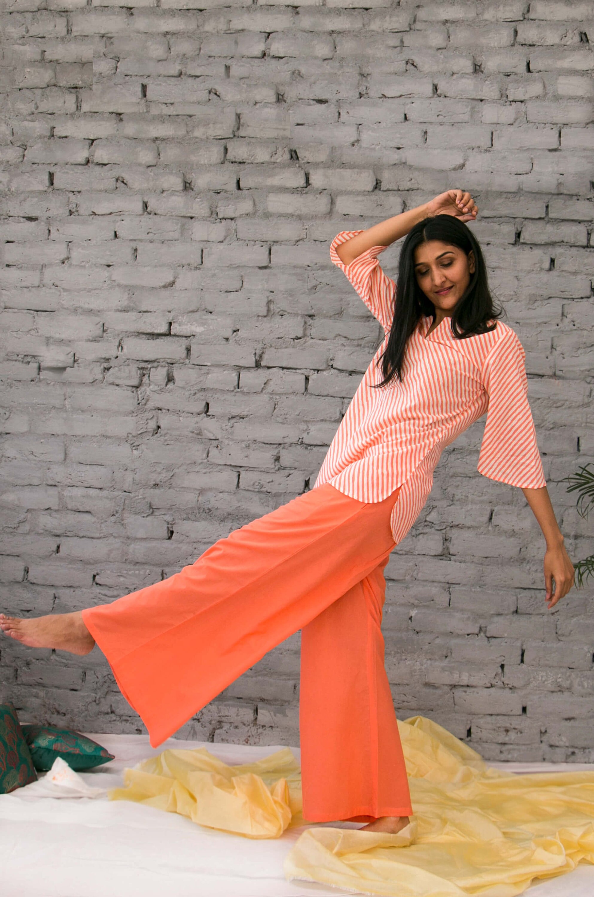 Floral Night Suit, Indian Cotton Pyjamas Set,pure Cotton Fabric, Light ...