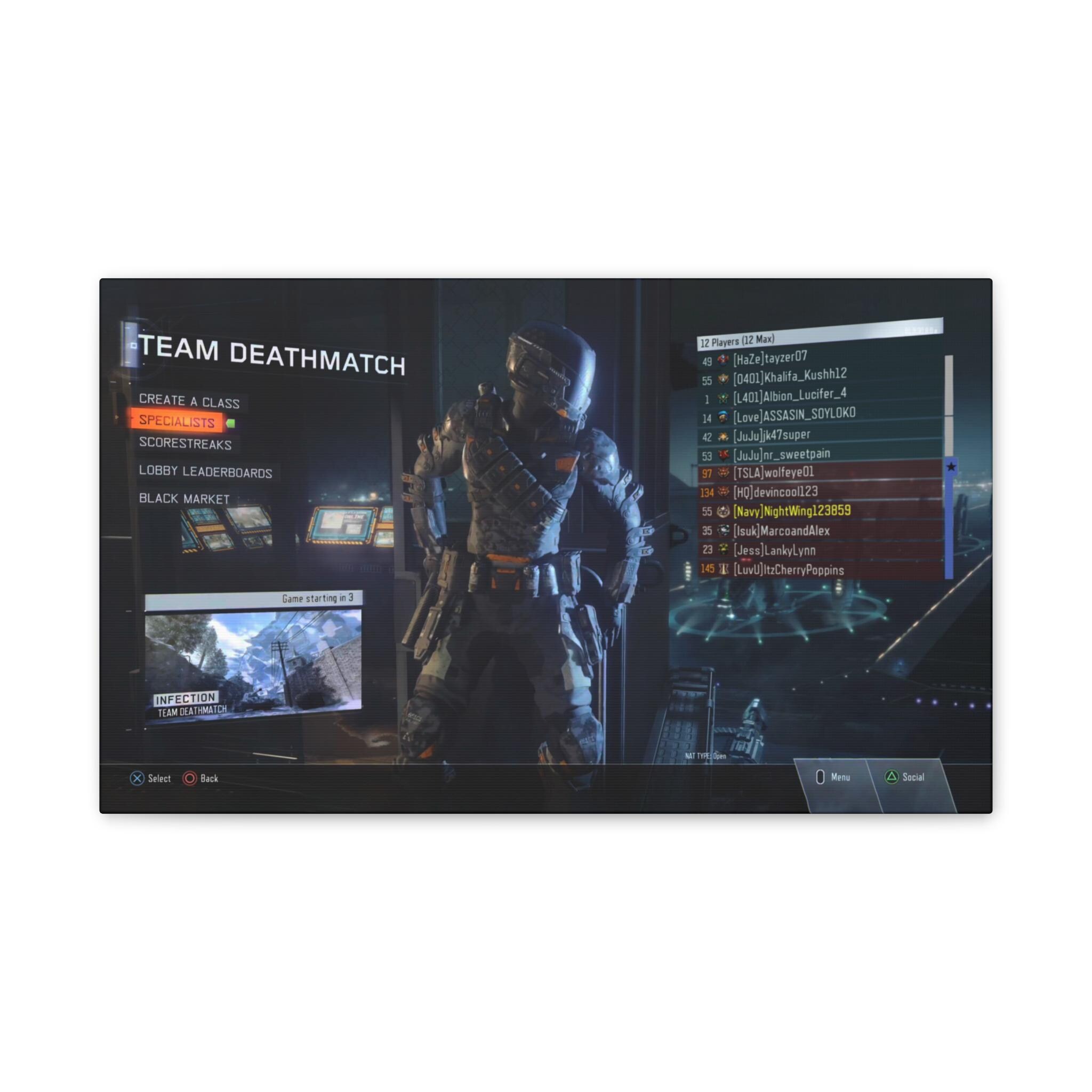 Call of Duty Black Ops 3 Lobby Loading Screen Canvas - Etsy