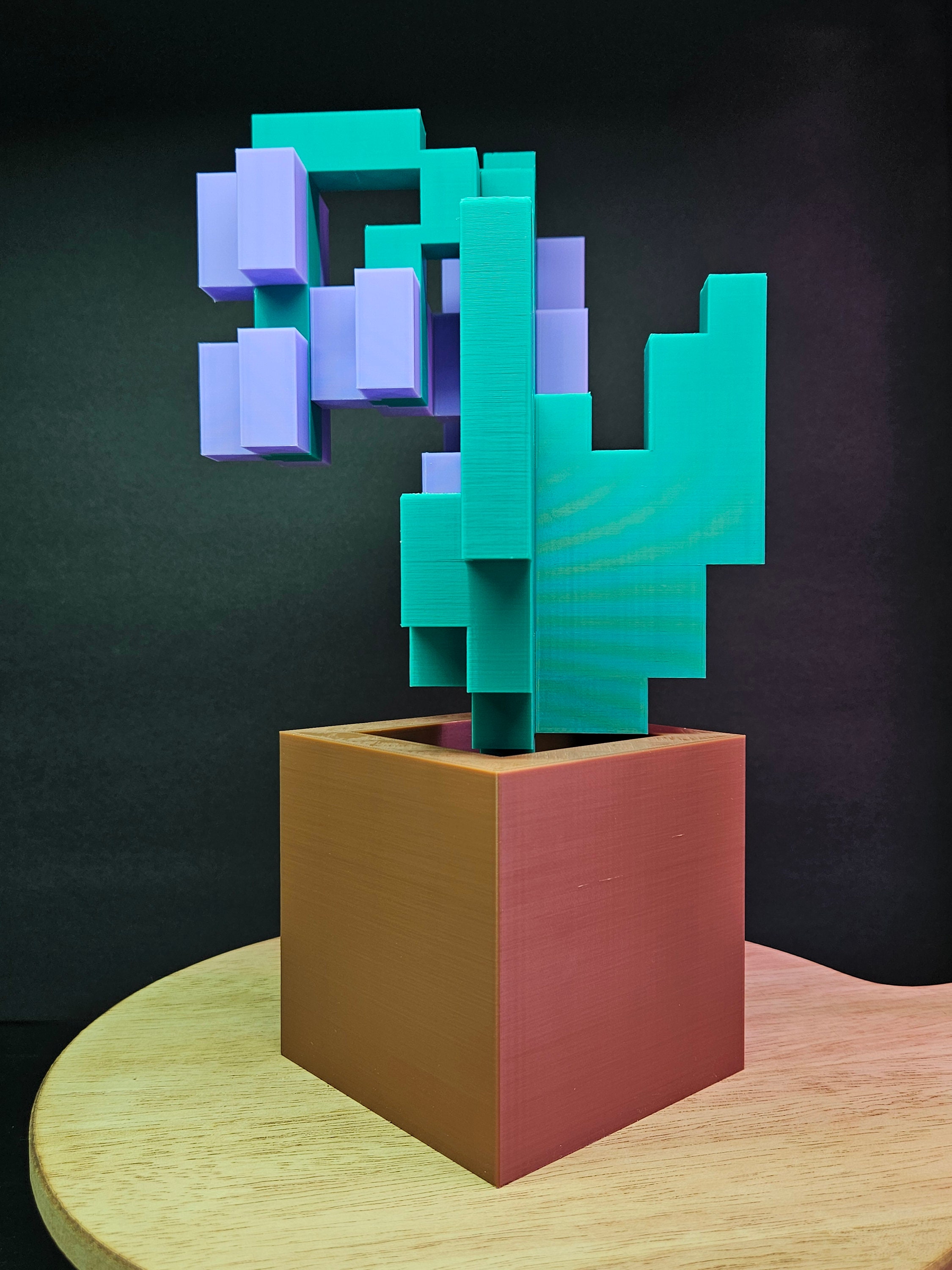 Minecraft Inspired Lily With Pot 3d Printed Minecraft Flower 3d Printed ...