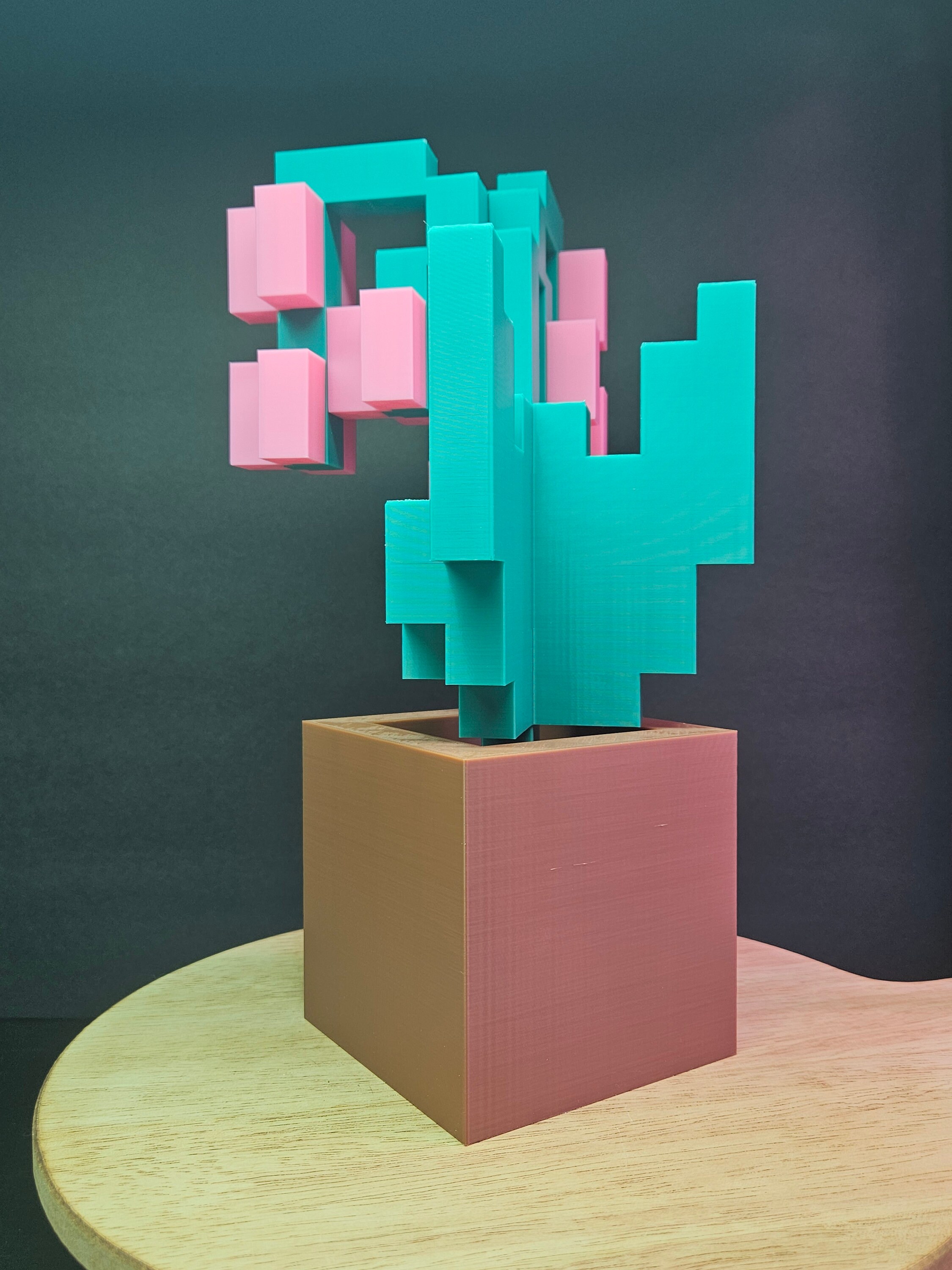 Minecraft Inspired Lily With Pot 3d Printed Minecraft Flower 3d Printed ...