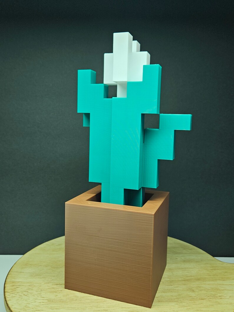 3d Printed Minecraft Tulip Minecraft Flower 3d Printed - Etsy