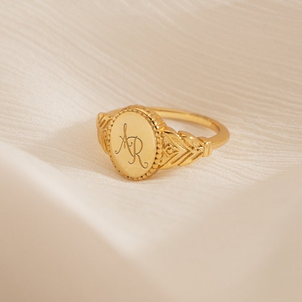 Custom Letter I Ring - Etsy