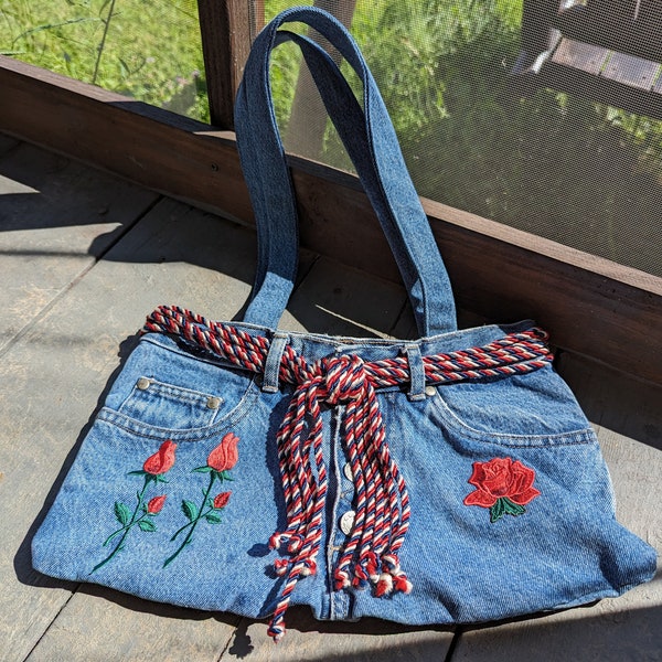 Blue Jean Purse - Etsy
