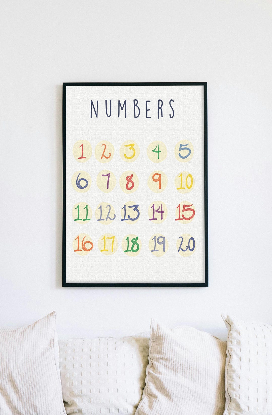 Numbers 1-20 Poster for Toddlers | Counting Educational Digital ...