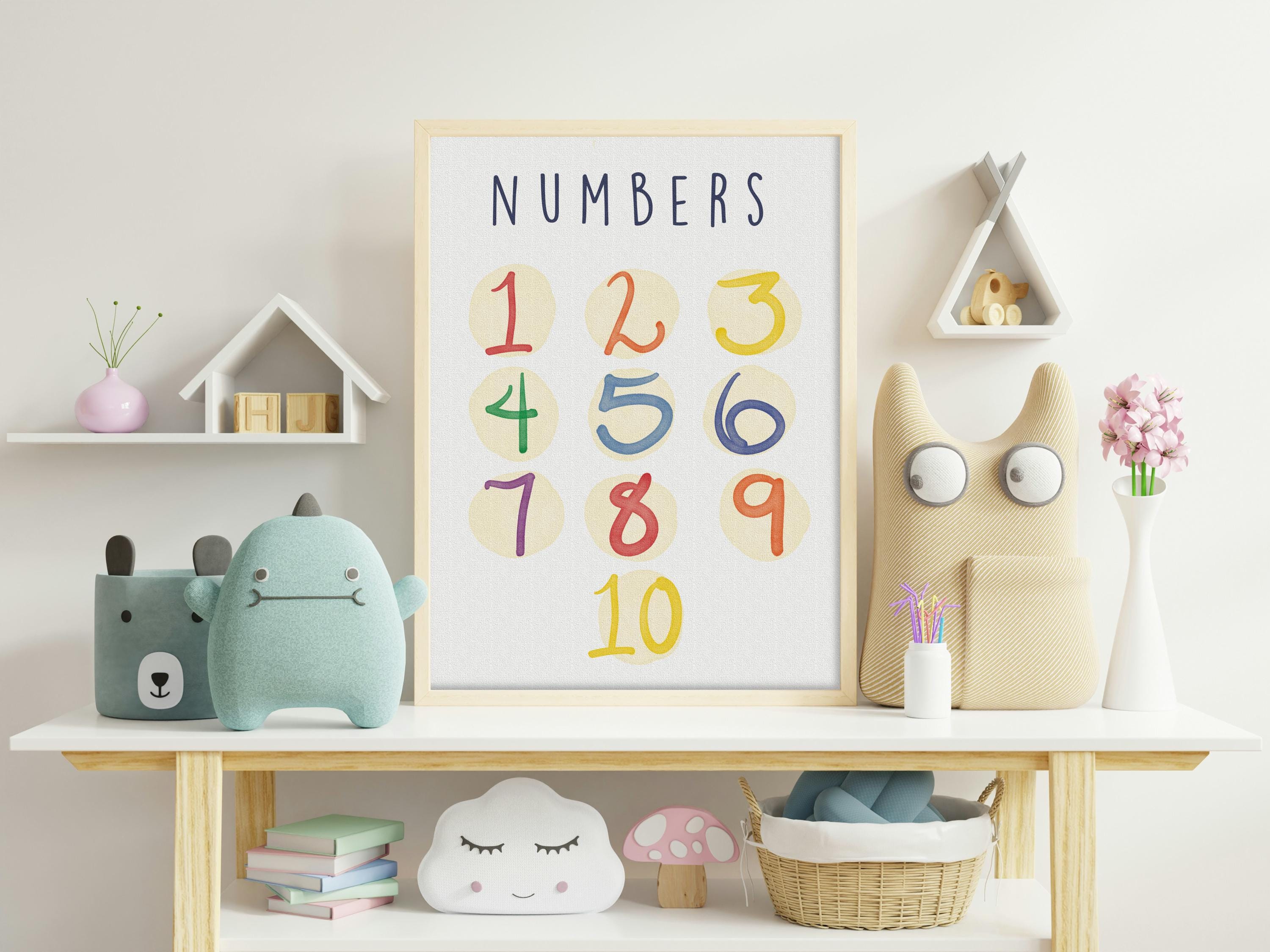 Numbers 1-10 Poster for Toddlers | Educational Digital Download ...
