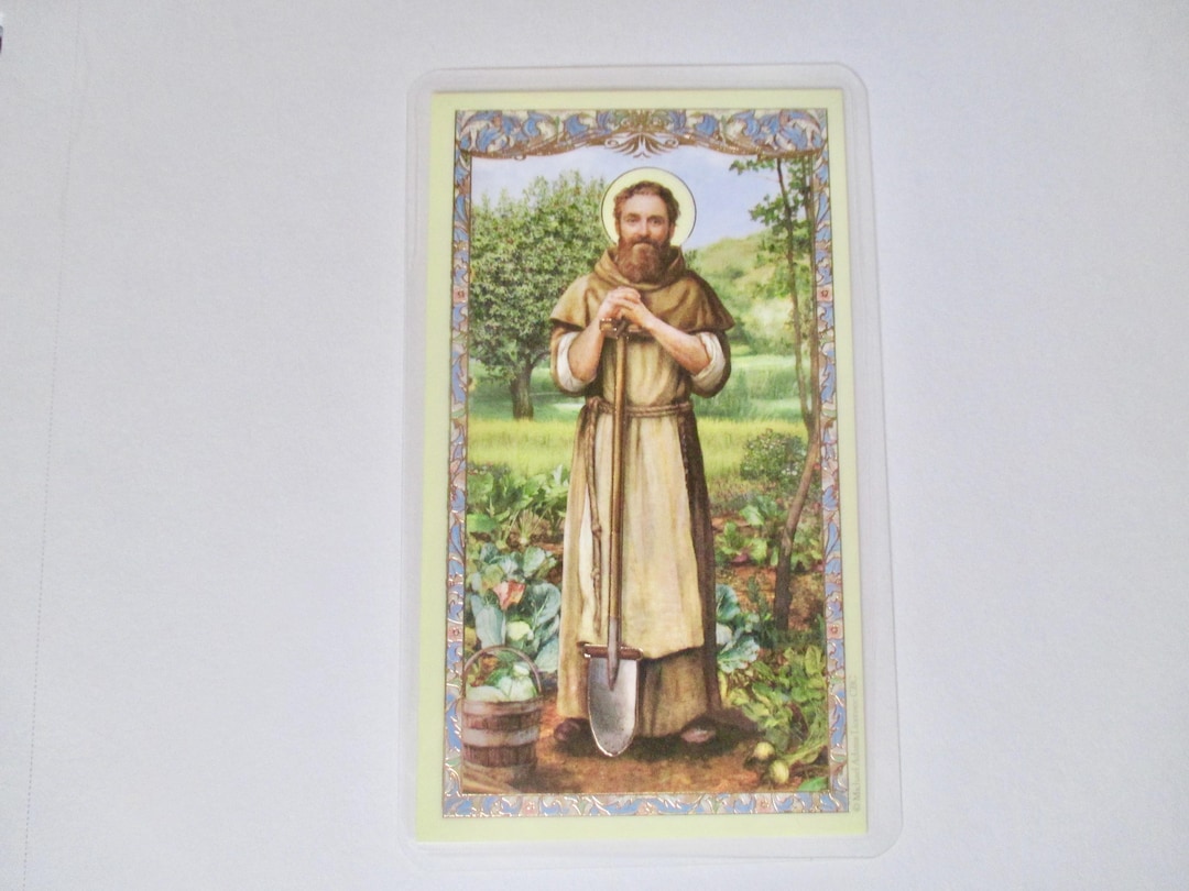 Saint Fiacre Prayer Card, Patron of Gardeners, Laminated - Etsy