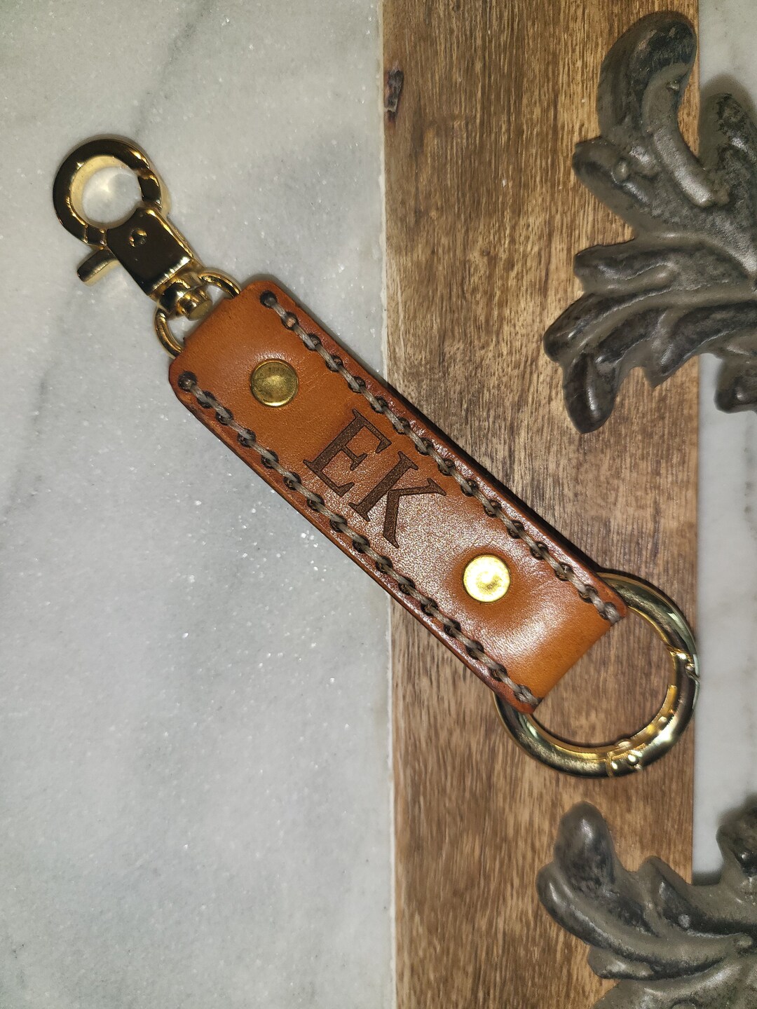 Personalized Premium Leather Handmade Keychain, Custom Keychain, Gifts ...