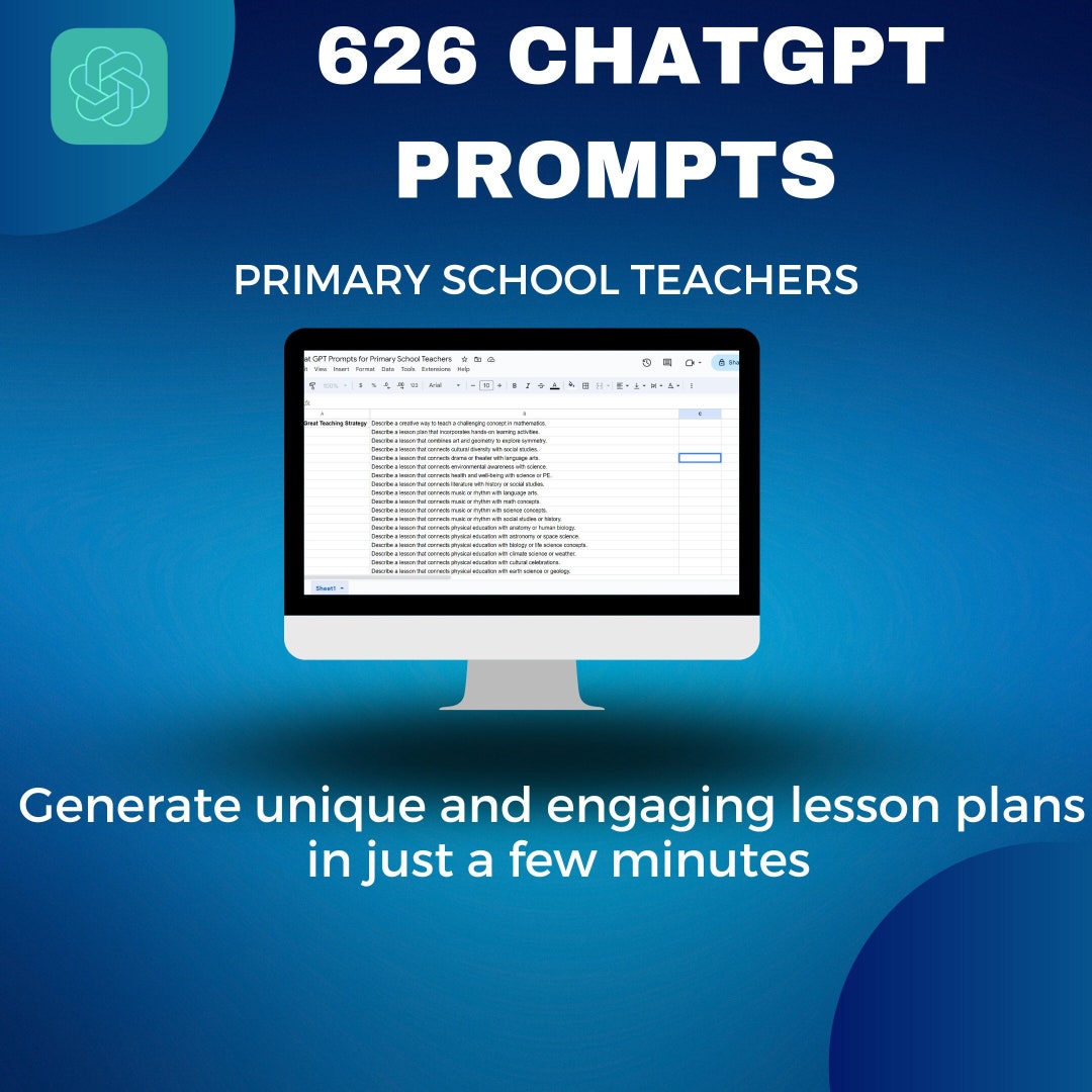625 Expert Chatgpt Prompts for Primary School Teachers Lesson Planning ...