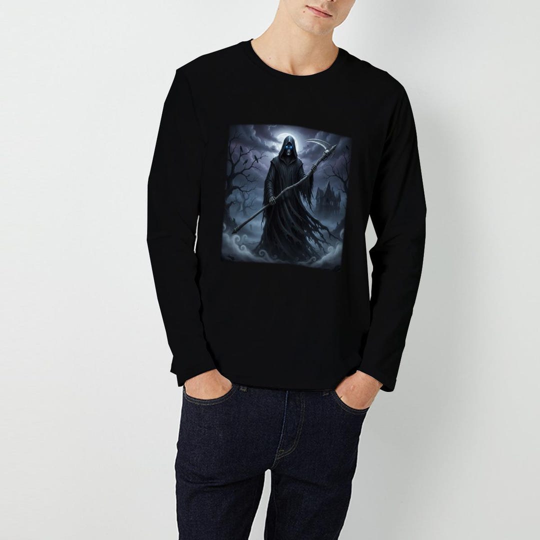 Grim Reaper Haunted Night1 FADE BORDER - Etsy