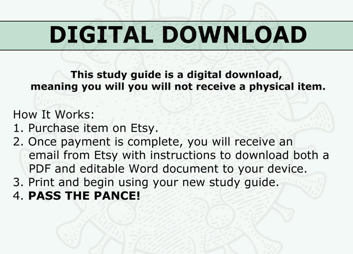 Infectious Disease Complete Study Guide / PANCE Blueprint / Chart ...