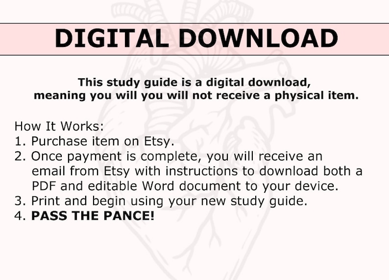Cardiovascular System Complete Study Guide / PANCE Blueprint / Chart ...