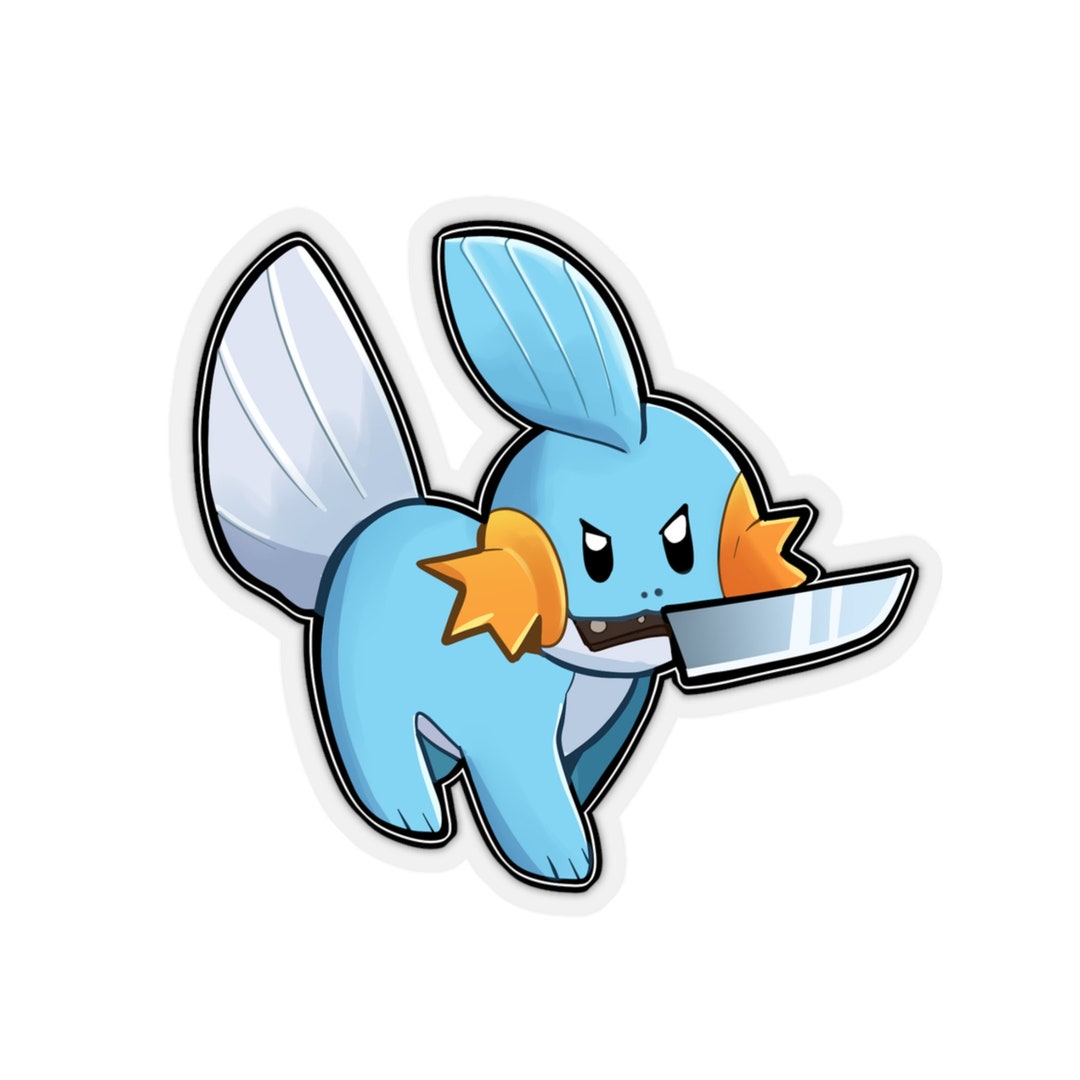 Mudkip: A Pokemon With a Knife Sticker - Etsy