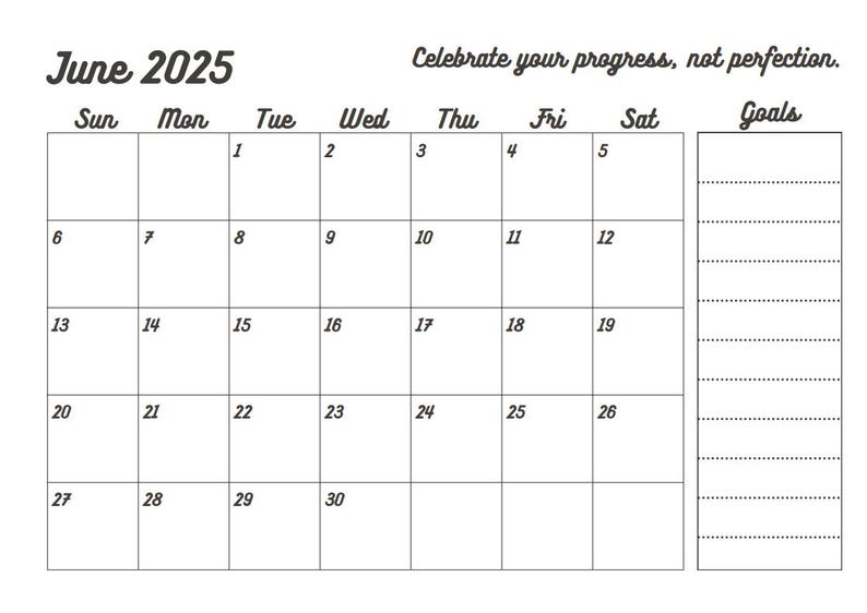 2025 Digital Calendar Printable | A4 PDF Instant Download | Clean ...