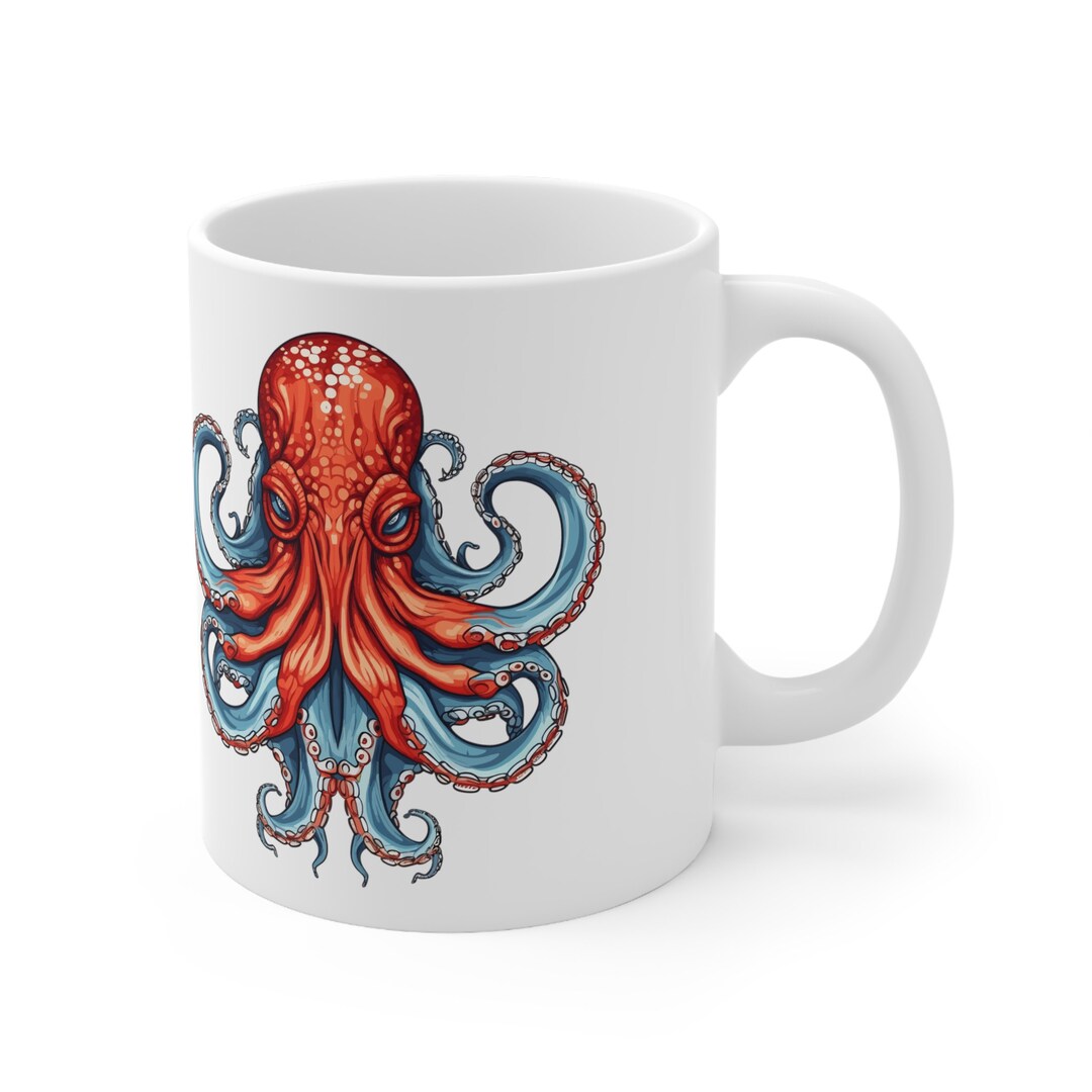 Whimsical Octopus Coffee Cup: A Sea-inspired Delight Ceramic Mug 11oz ...