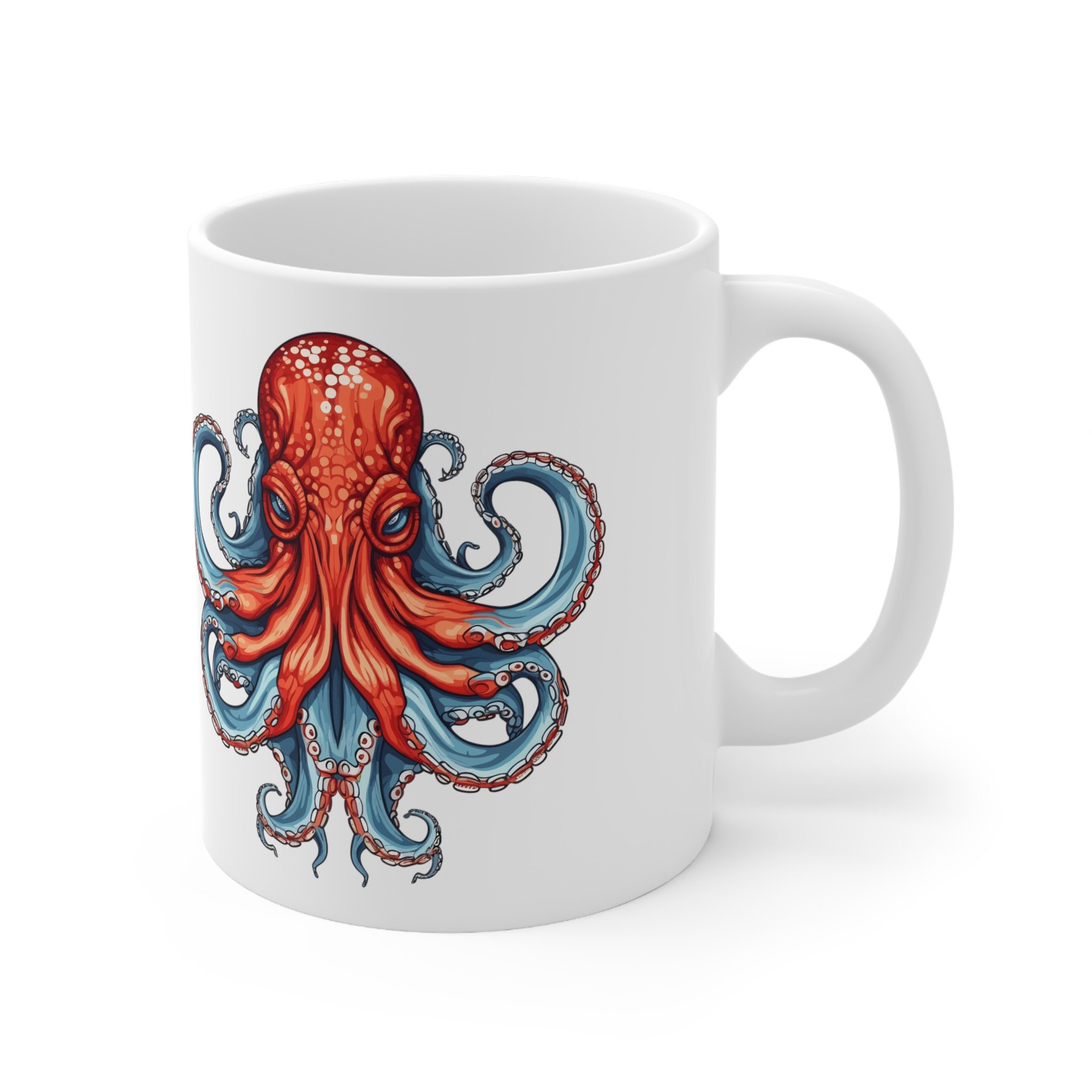 Whimsical Octopus Coffee Cup: A Sea-inspired Delight Ceramic Mug 11oz ...