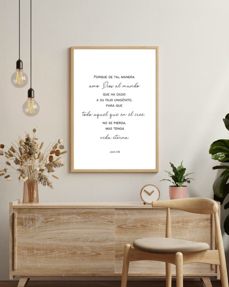 Juan 3:16 Spanish Bible Verse Printable Art (digital Download) - Etsy