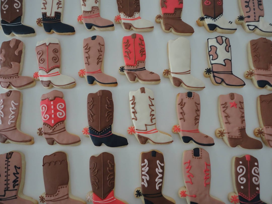 Cowboy Boots Cookies Western Theme Cookies Cowboy Boot Cookie Favors - Etsy