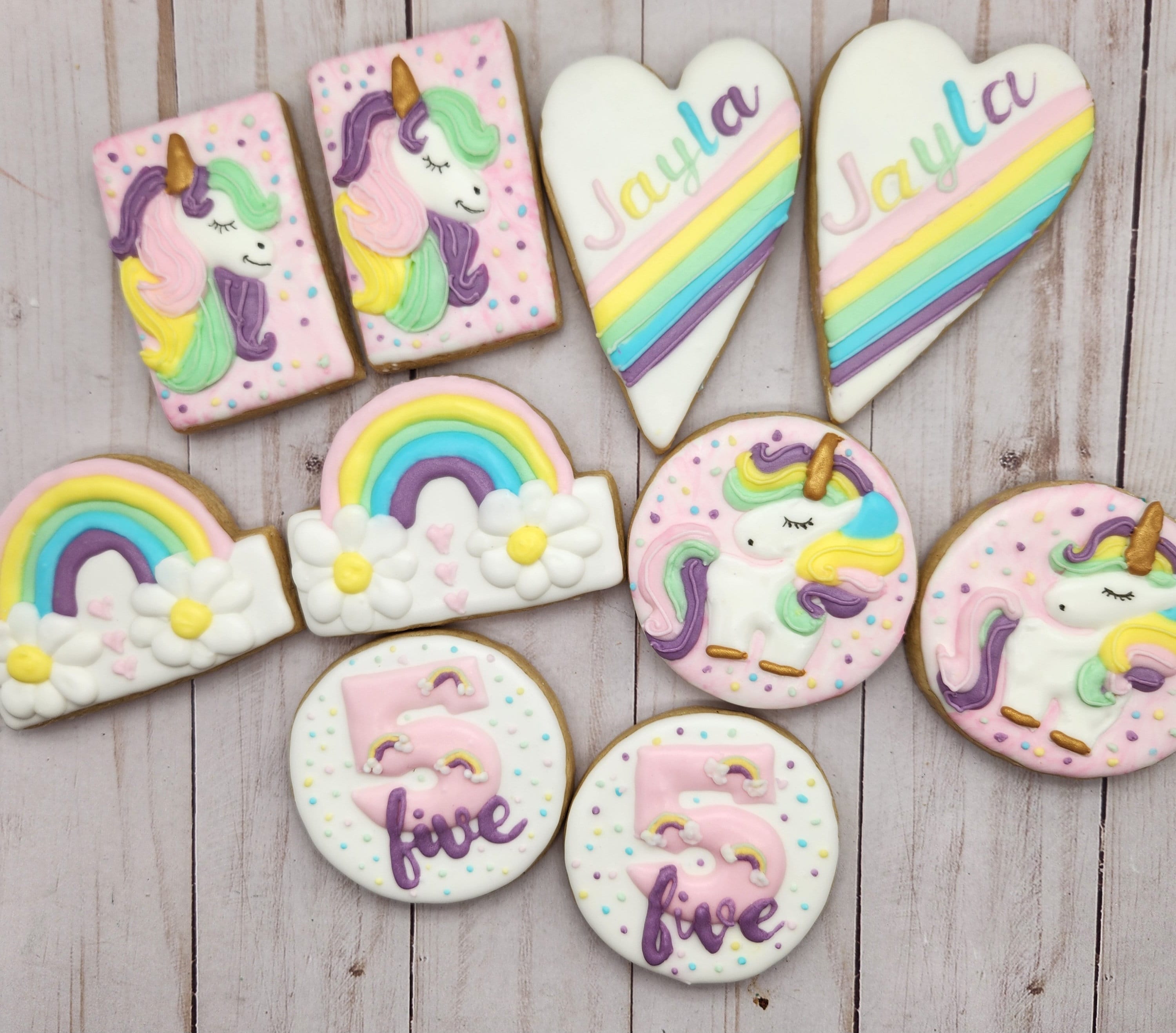 Unicorn Cookies, Rainbows and Unicorn Cookies, Birthday Cookies - Etsy