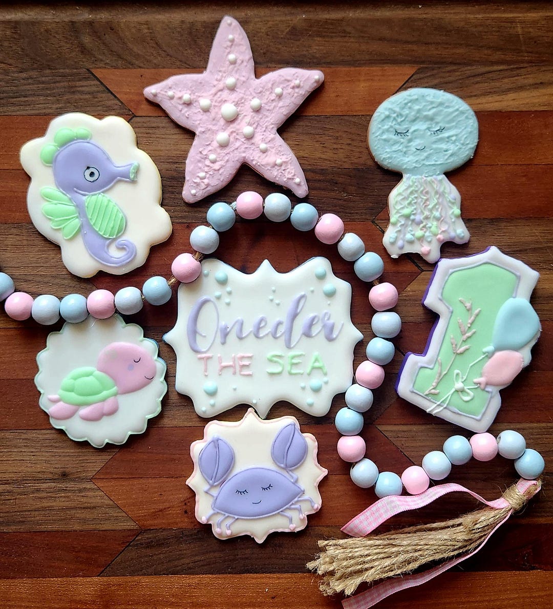 Oneder the Sea Cookies, Onederful Birthday, Baby's 1st Birthday, Ocean ...